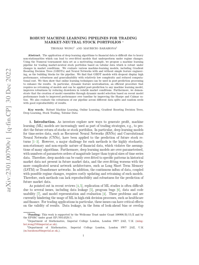 Robust Machine Learning Pipelines For Trading Mark | PDF | Machine ... Robust Machine Learning Pipelines For Trading Mark | PDF | Machine ...
