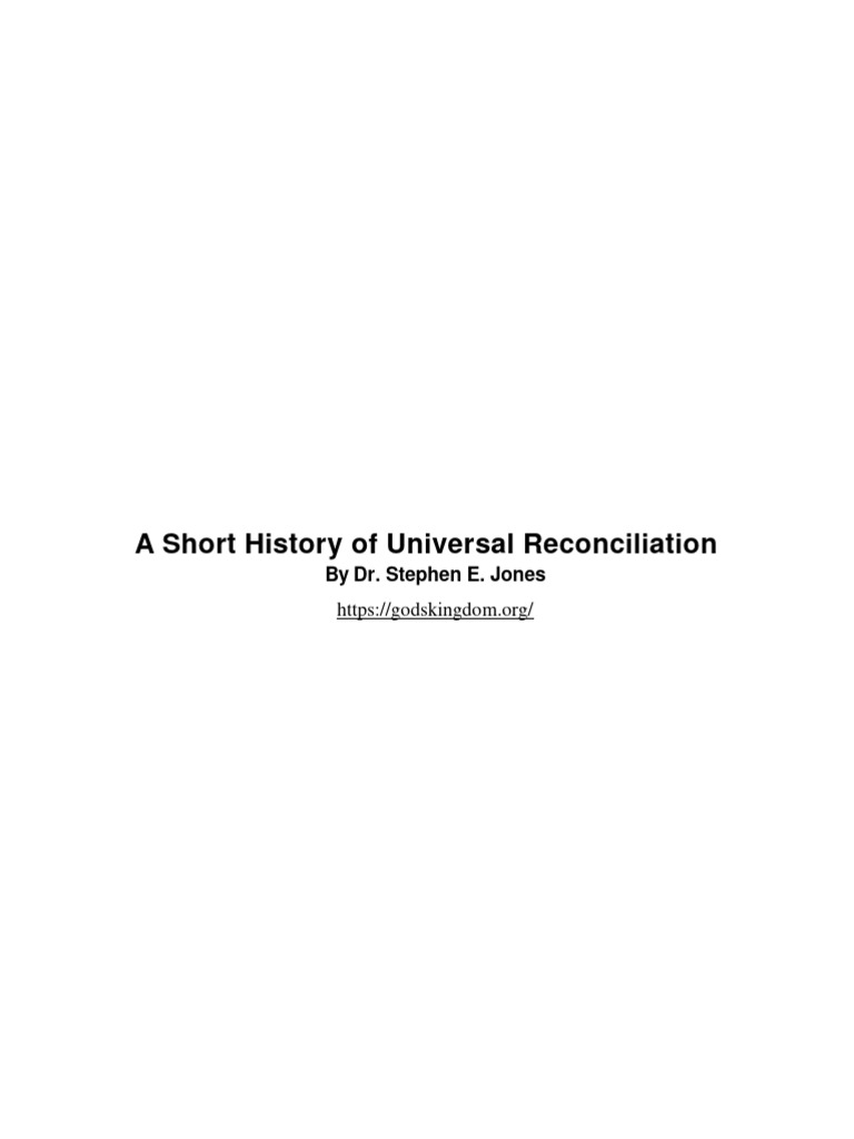 A Short History of Universal Reconciliation | PDF | Origen | Theology