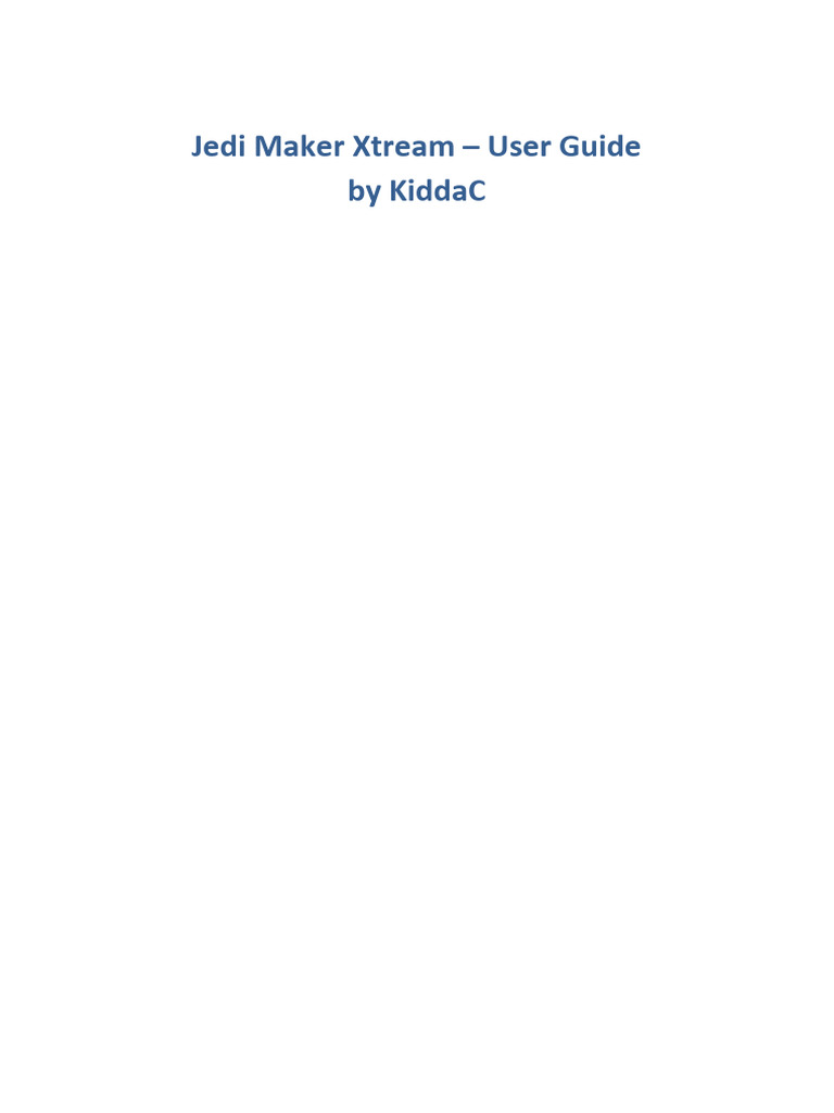 Jedi Maker Xtream | PDF | File Transfer Protocol | Streaming Media