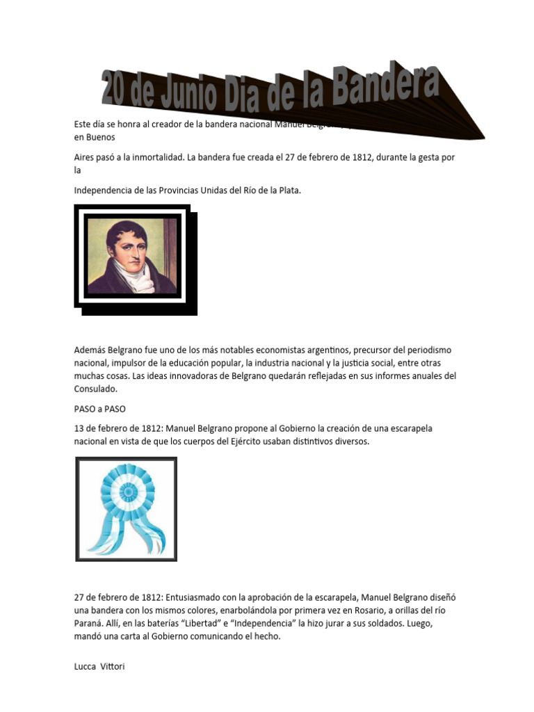 20 de Junio Dia de La Bandera | PDF