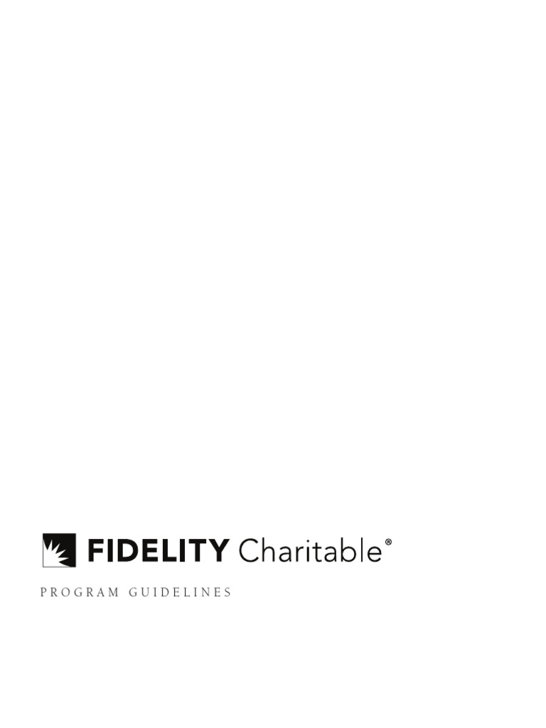 Fidelity Charitable Program Guidelines | PDF | Charitable Organization | Real Estate Appraisal