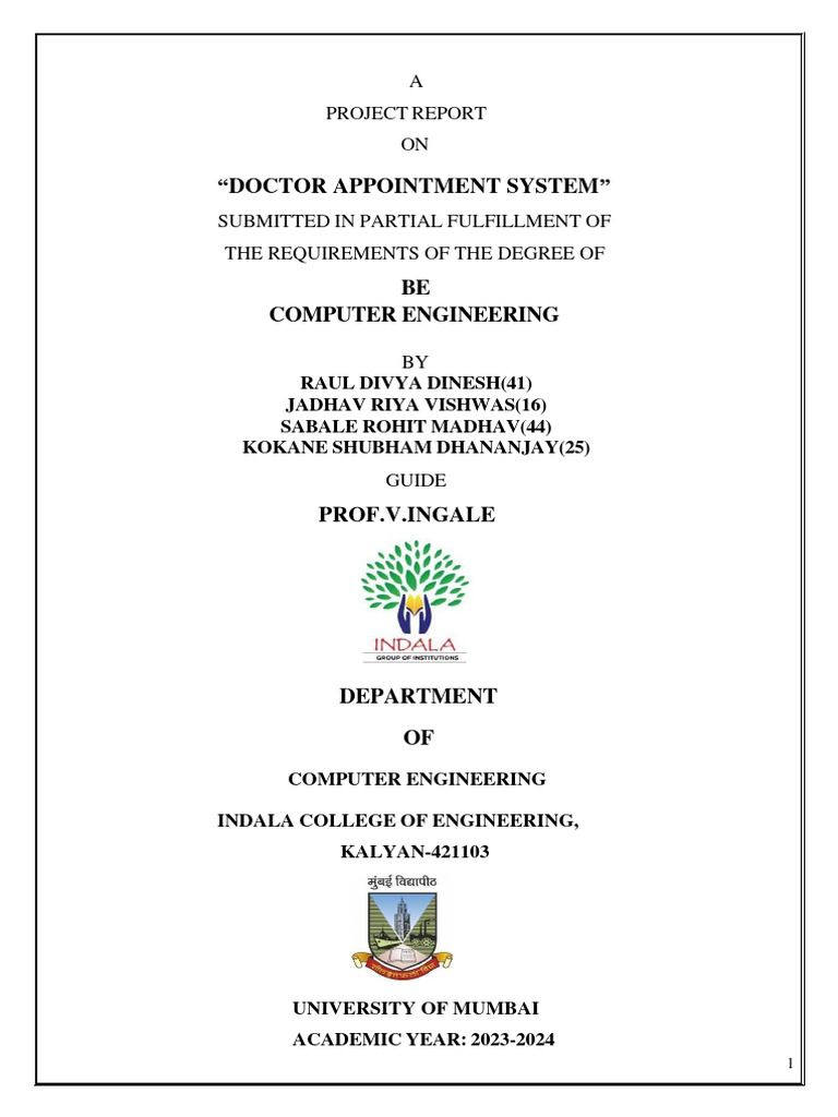 Doctor Appointment System Report Pdf Electronic Health Record Login