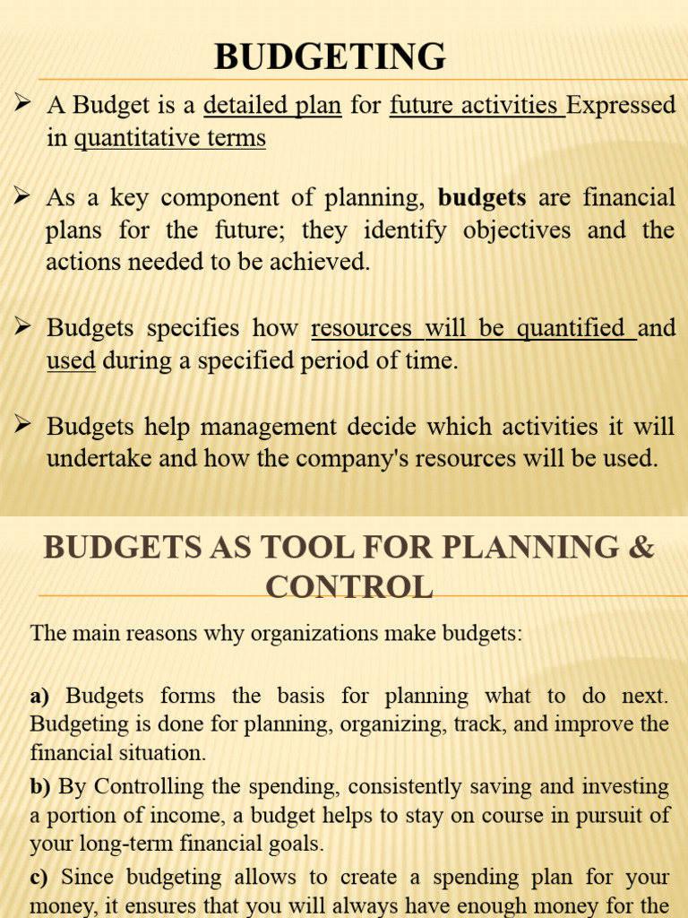Budgets | PDF | Budget | Expense