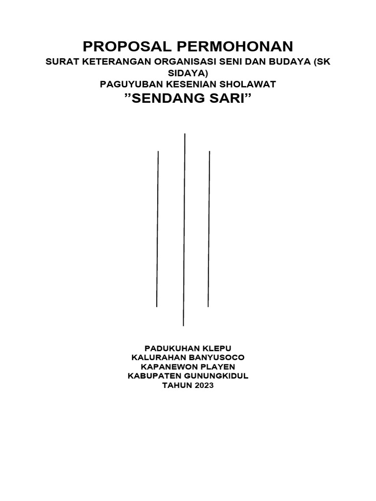 Proposal SK SIDAYA Paguyuban Sholawat | PDF
