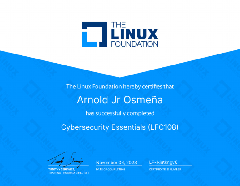 Linux Foundation - Cybersecurity Essentials | PDF
