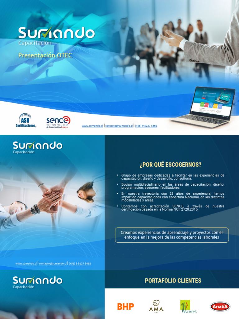 Presentacion Otec Sumando Capacitacion 2023 | PDF | Multimedia | Ciencias de la Computación