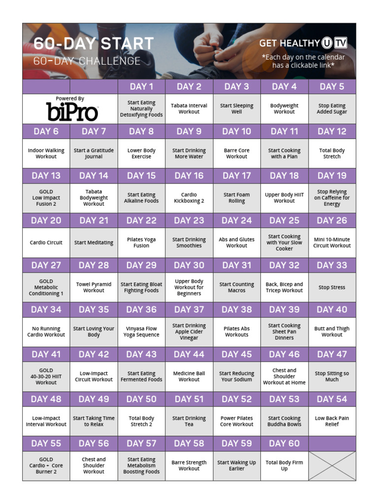 60-Day Health and Fitness Challenge | PDF