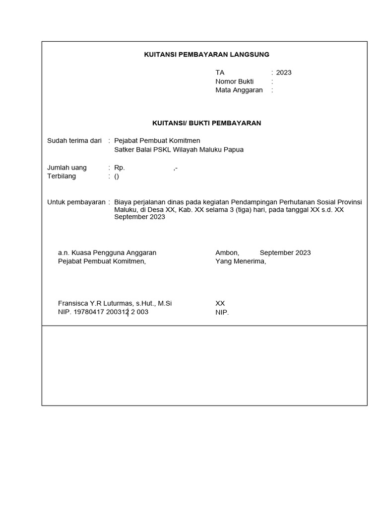 Form SPJ & Laporan Keta Dan Kwaos | PDF