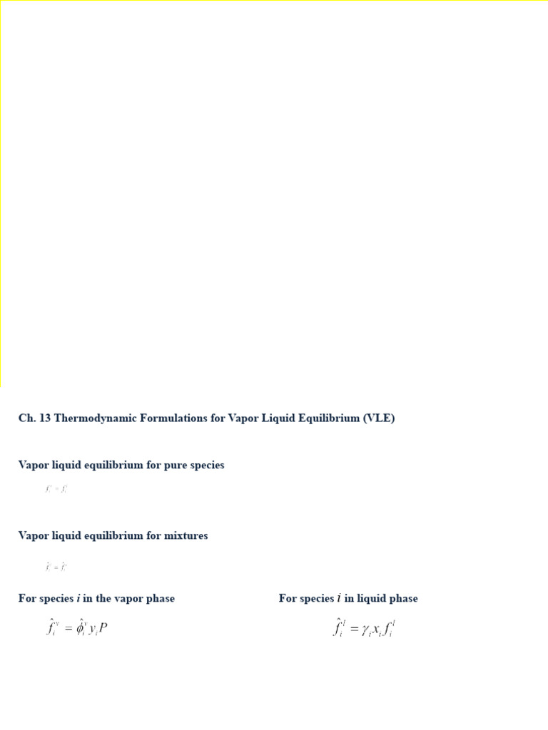 Thermodynamic Models for VLE Analysis | PDF | Analytical Chemistry ...