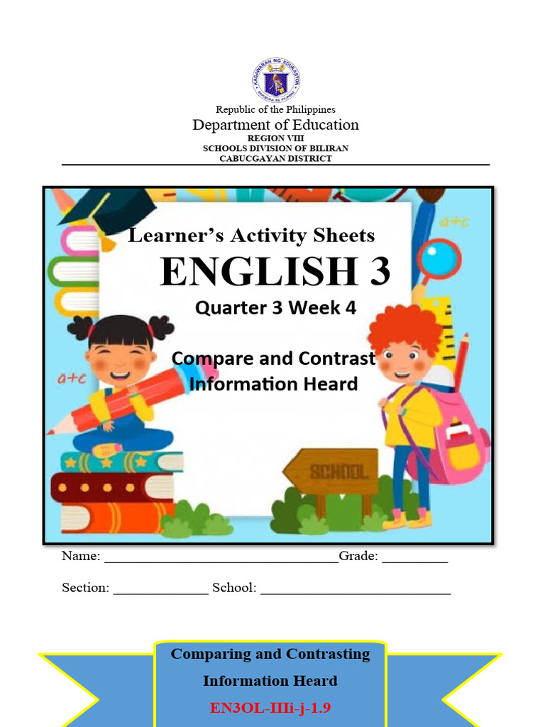 ENG-3 Q3 LAS Week-5 | PDF | Frog | Bat