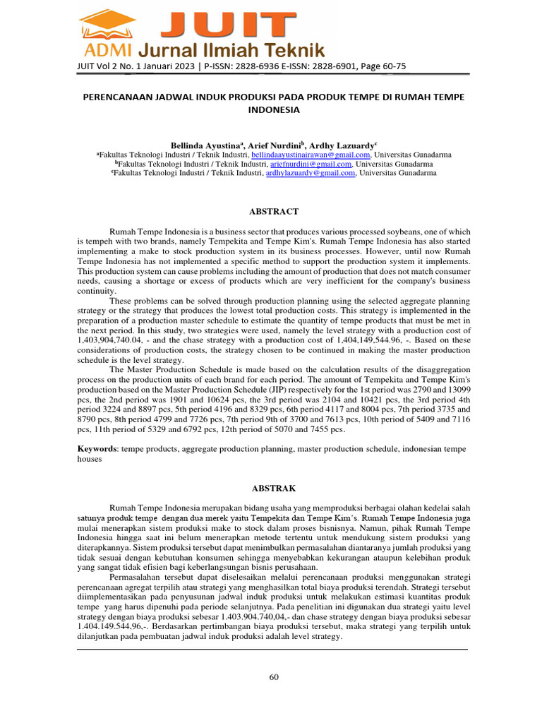 60-75 Bellinda Ayustina, Arief Nurdini, Ardhy Lazuardy | PDF | Food And Drink Preparation ...