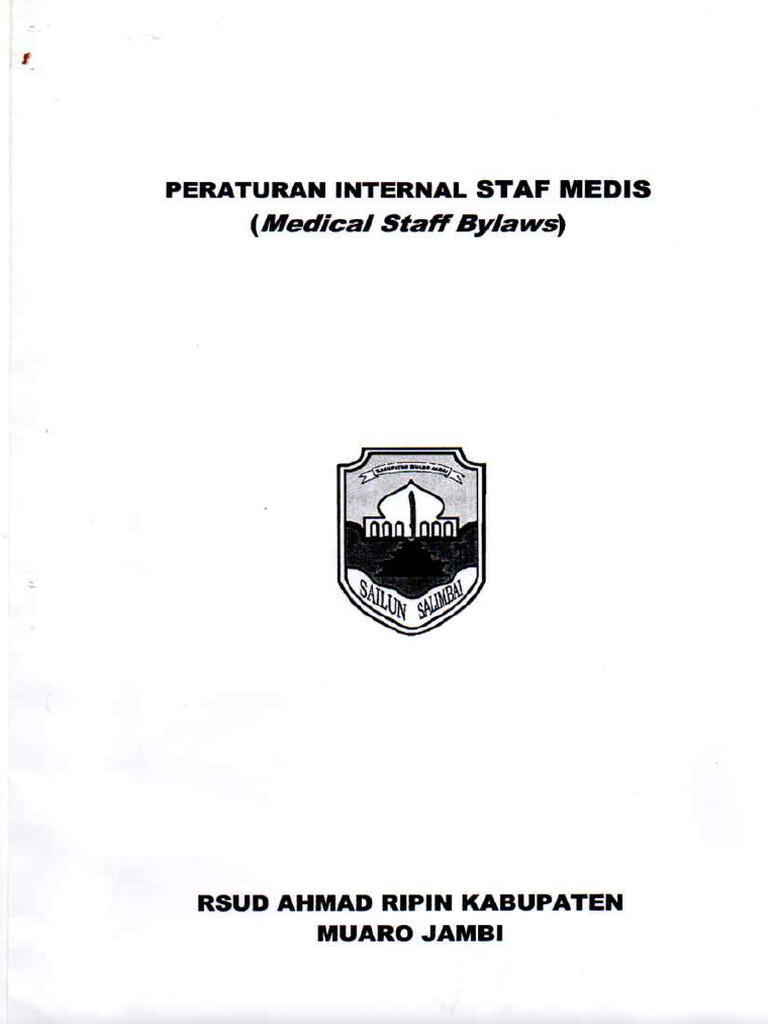 KPS 10.a Regulasi Medical Staf Bylaws RSUD Ahmad Ripin | PDF