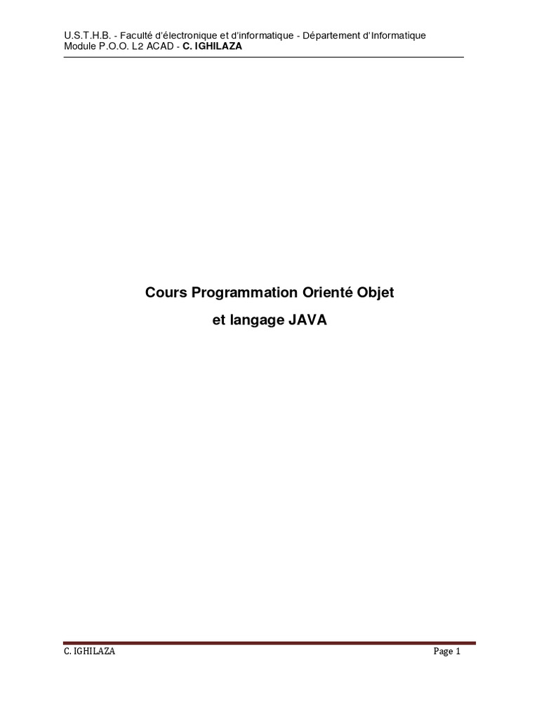 Polycop | PDF | Classe (informatique) | Programmation orientée objet