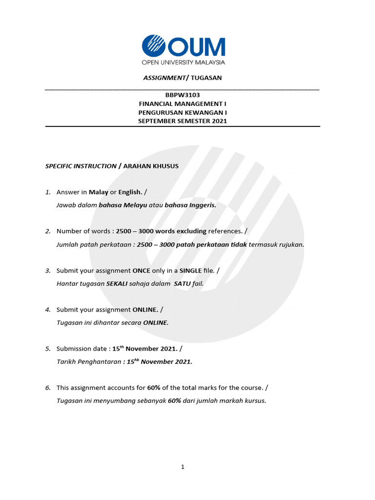 Financial Management I | PDF