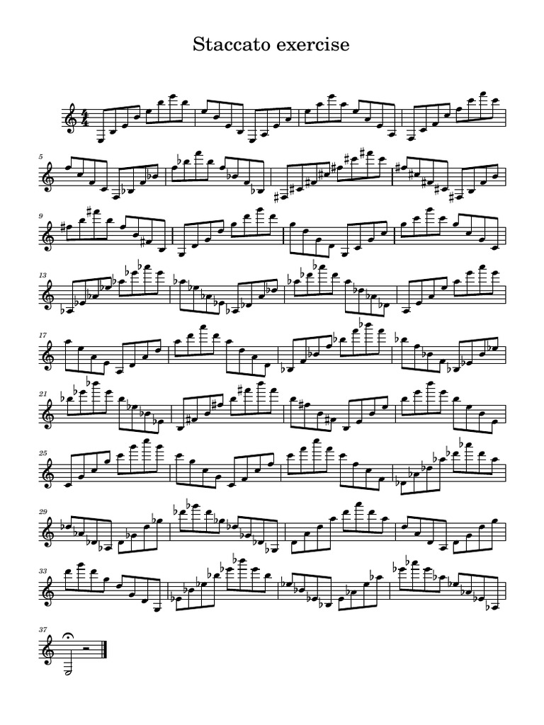 Clarinet Staccato Exercises | PDF