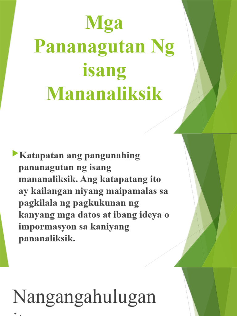 Aralin 39 PL Mga Pananagutan NG Isang Mananaliksik | PDF