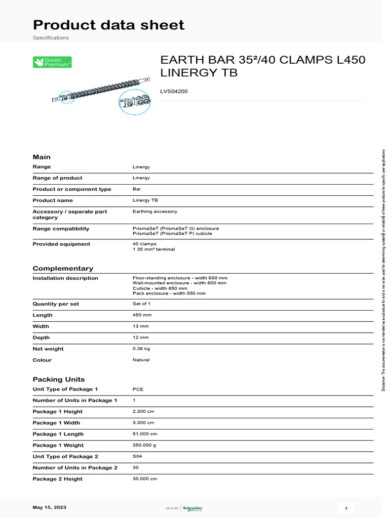 PrismaSeT G Active - LVS04200 | PDF | Materials