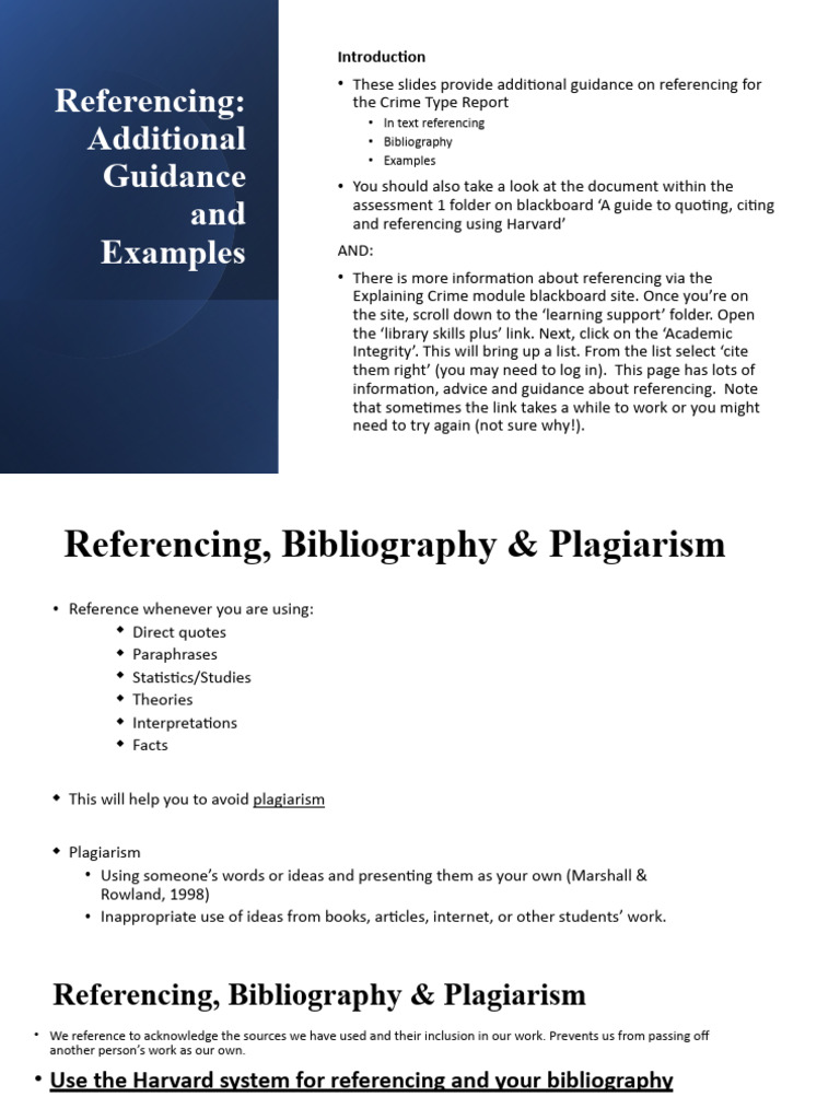Referencing - Additional Guidance | PDF | Adult Attention Deficit Hyperactivity Disorder ...