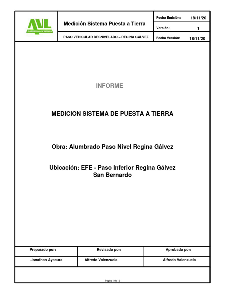 Informe Medición SPAT - PVD Regina Galvez - 18.11.2020 | PDF ...
