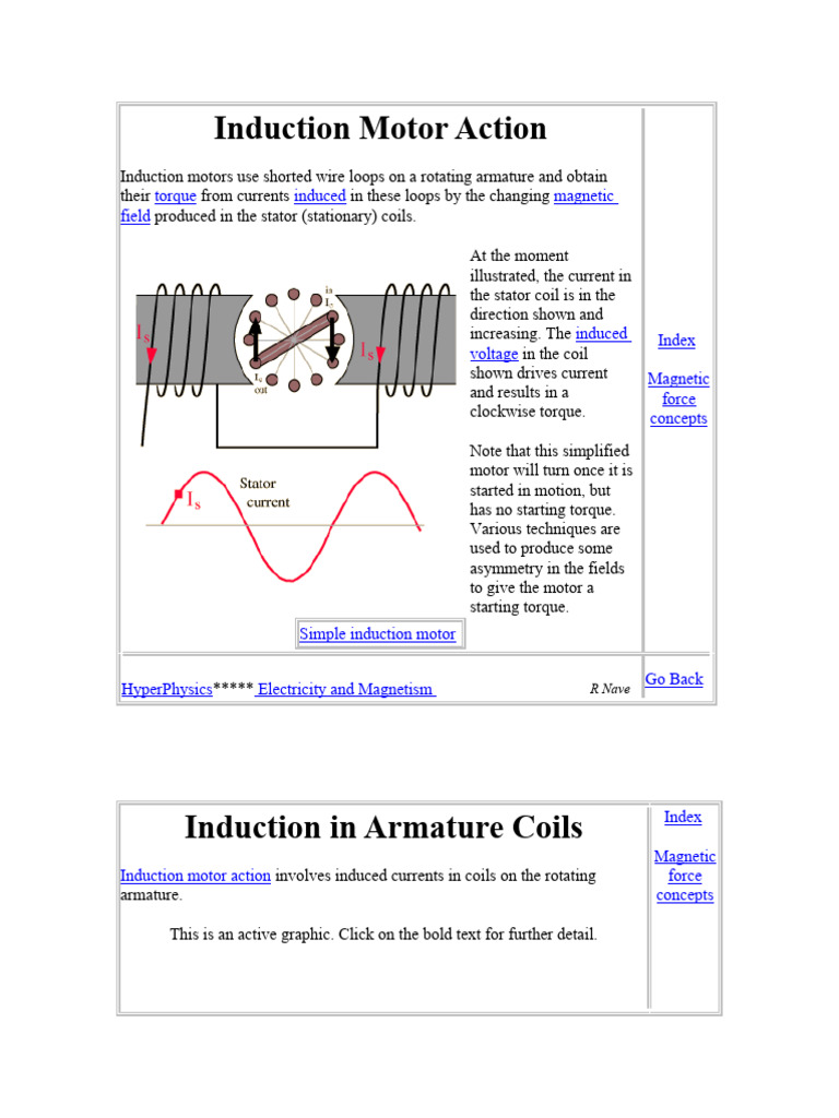 Induction Motor Action | PDF | Electric Motor | Electromagnetic Induction