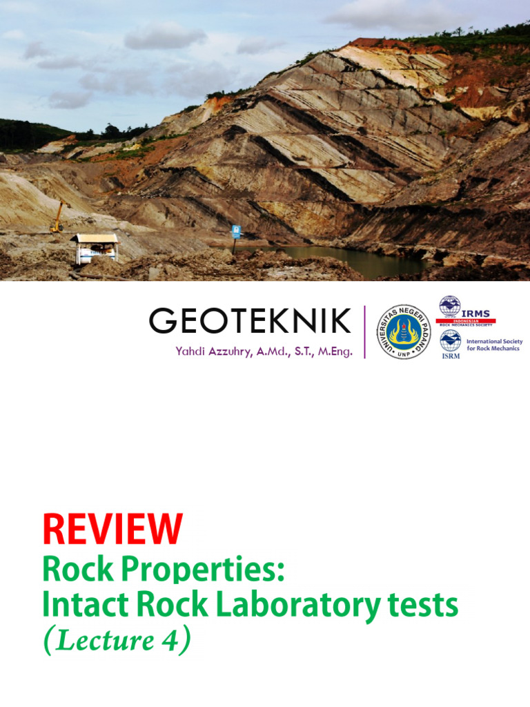 Geotek - 05 - Rock Mass Properties; Classification & Estimation. | PDF ...
