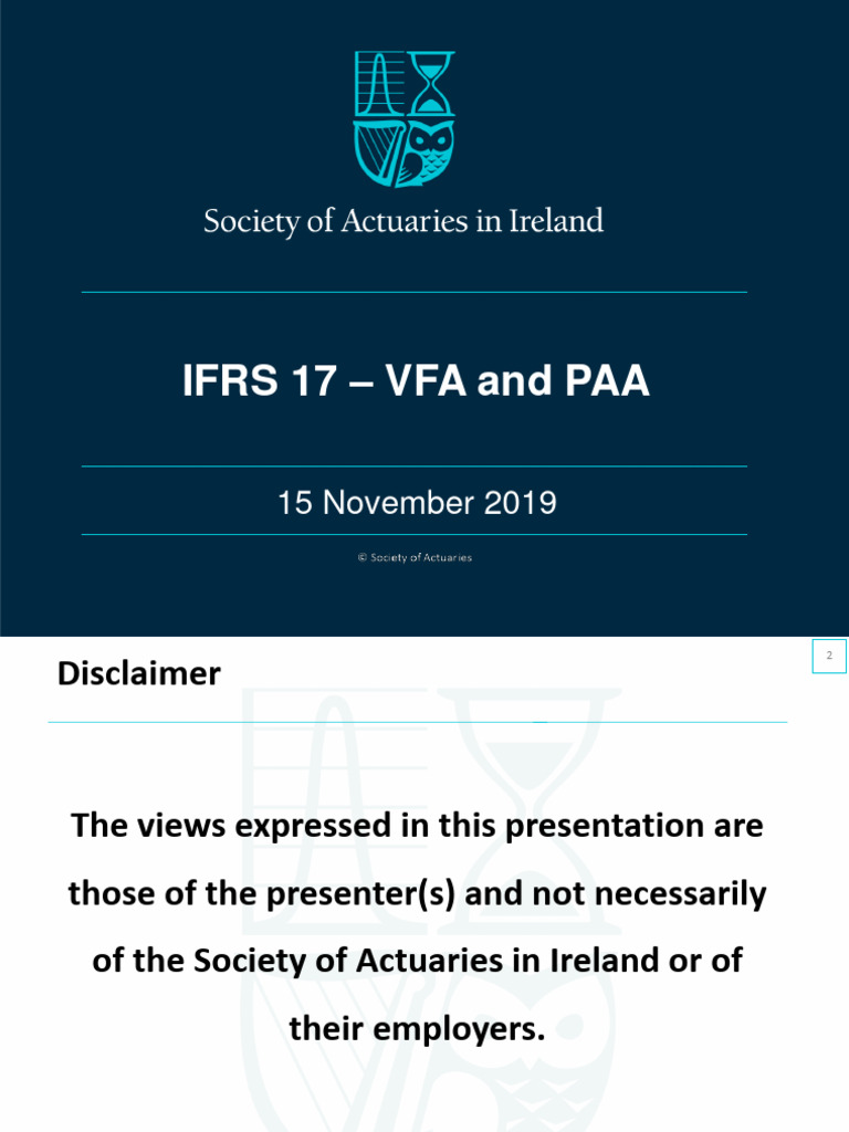 IFRS 17: VFA and PAA Overview | PDF | Insurance | Present Value