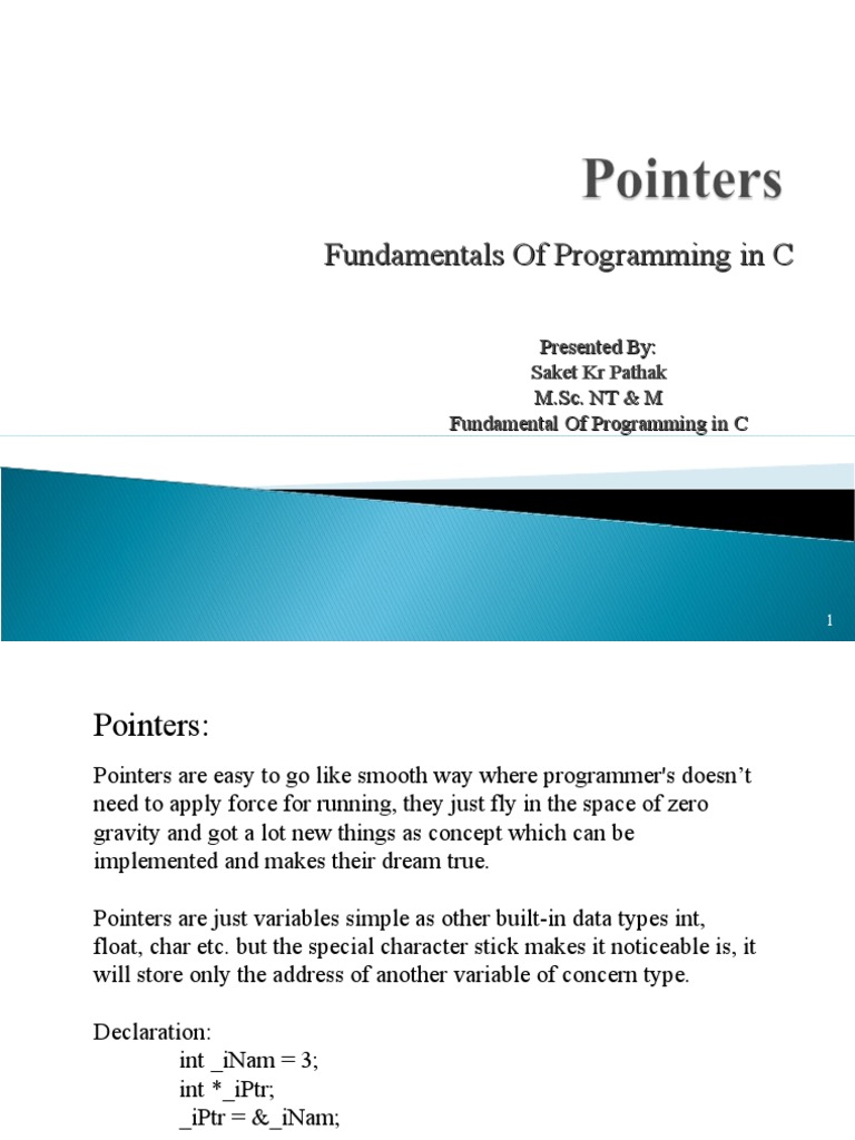 Pointers in C/C++ | PDF | Pointer (Computer Programming) | Array Data Structure
