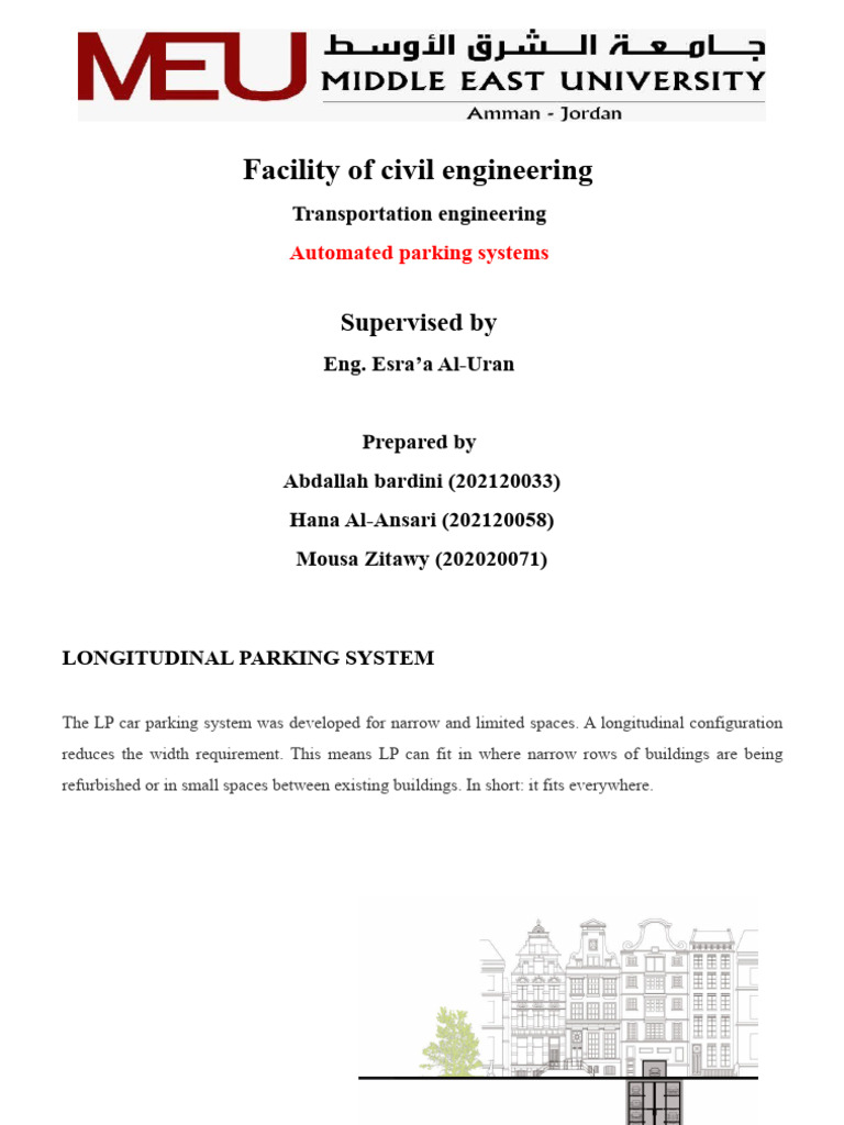 Transportation Project - Automated Park Systems | PDF | Parking | Elevator