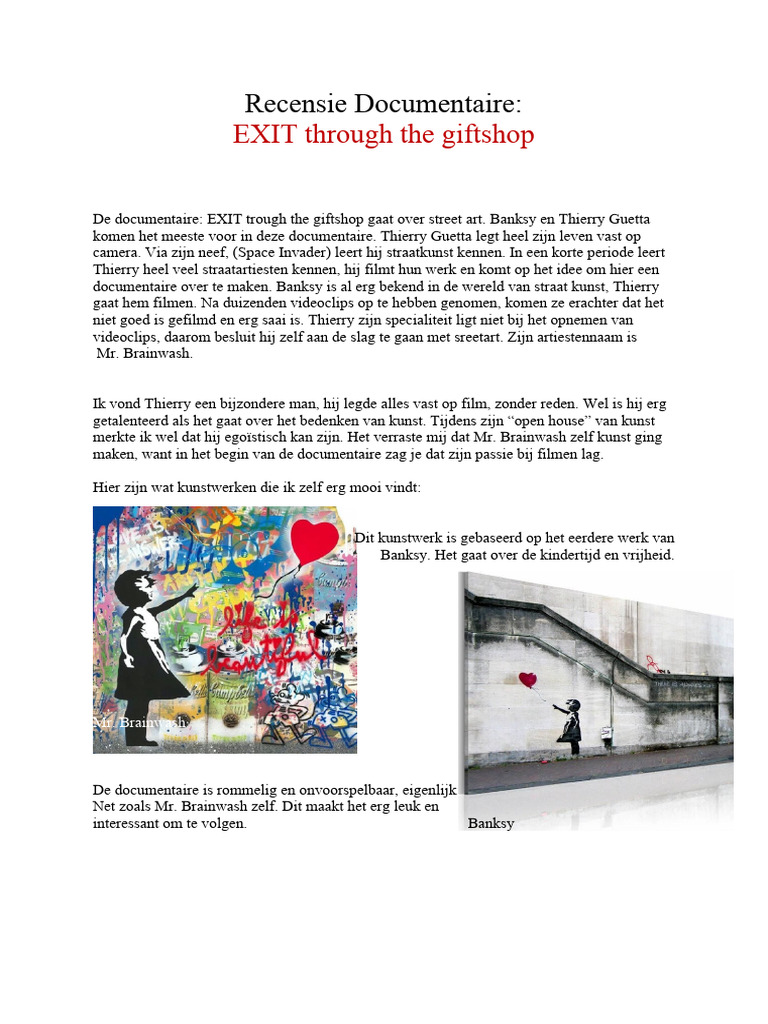 Recensie Banksy | PDF