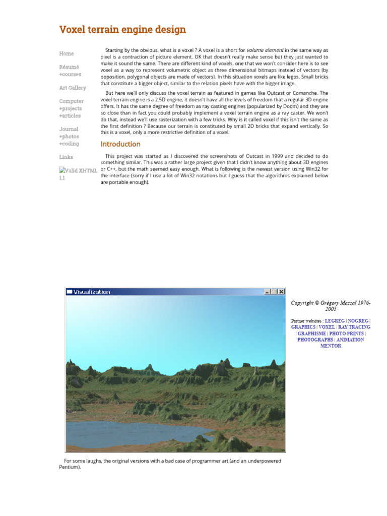 Voxel terrain engine | PDF | Voxel | Computing