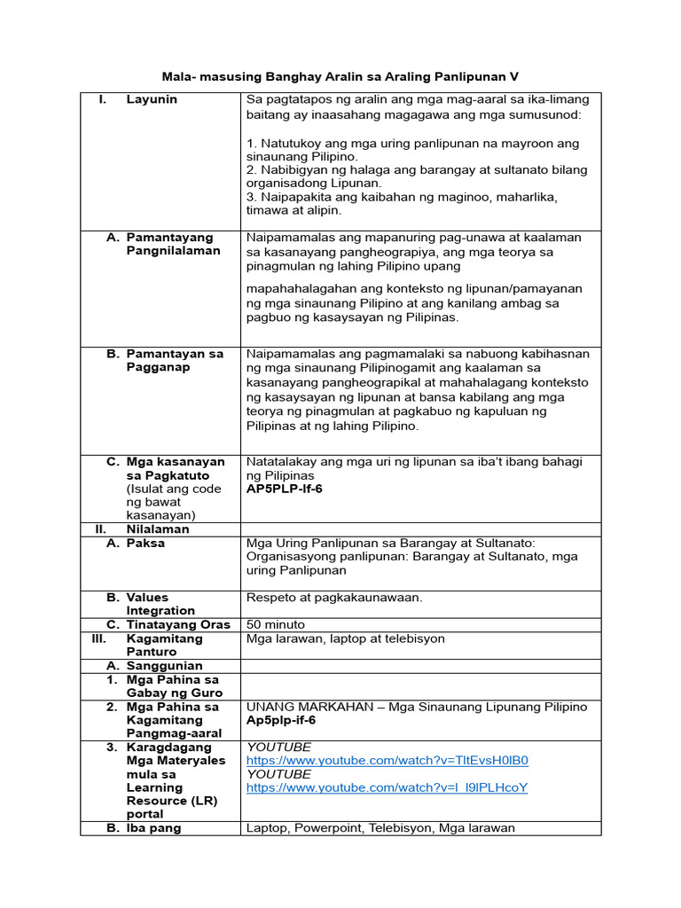 Semi Detailed Lesson Plan | PDF