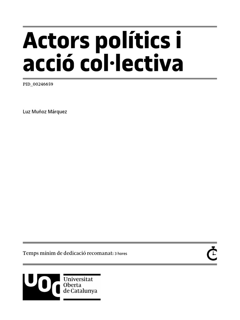 Actors Polítics I Acció Colectiva | PDF