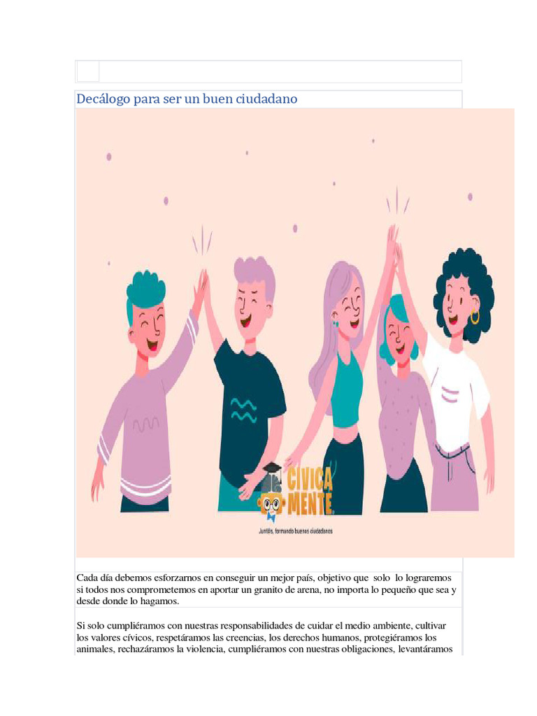 Como Ser Un Buen Ciudadano | PDF | Violencia | Derechos humanos