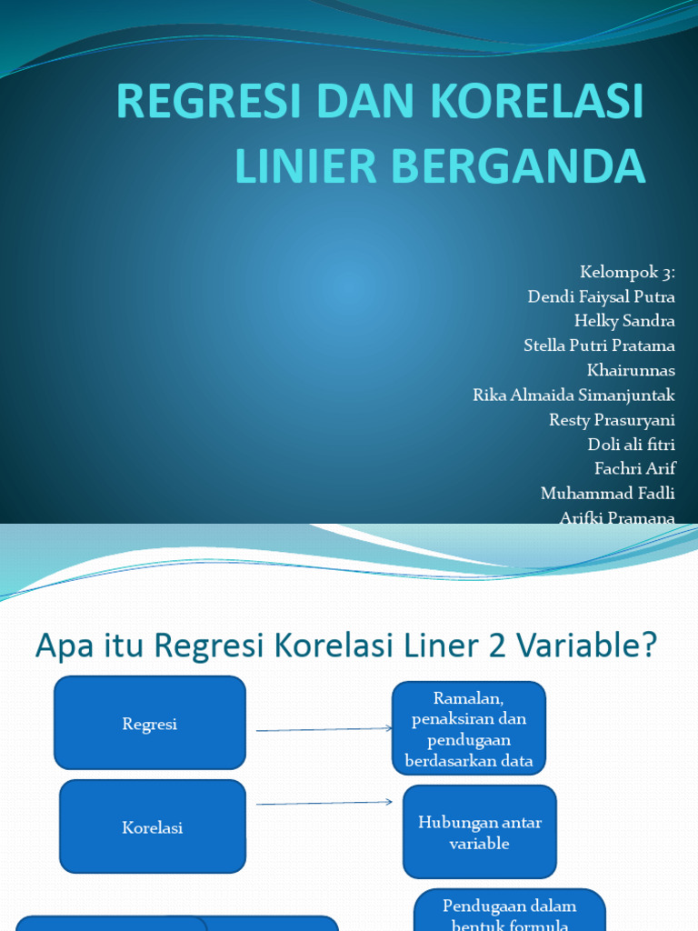 Regresi dan Korelasi Linier Berganda | PDF