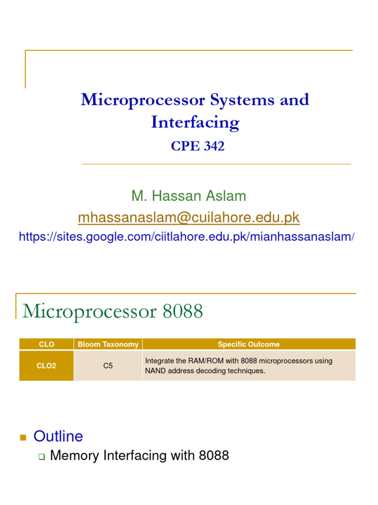 8088 Microprocessor Memory Interfacing | PDF | Computer Memory | Flash ...