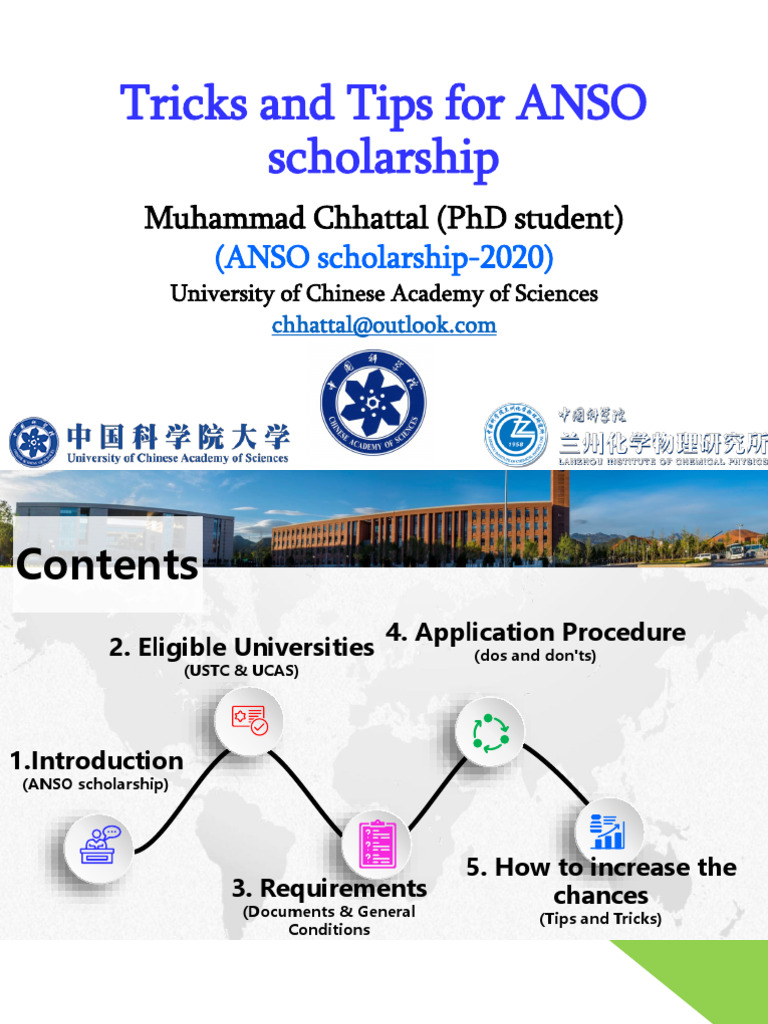 ANSO Scholarship Guide 2024 | PDF | Career & Growth | Business