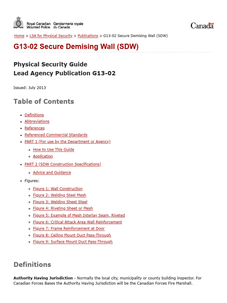 Security G13-02 Secure Demising Wall (SDW) With Steel Sheets | Download ...