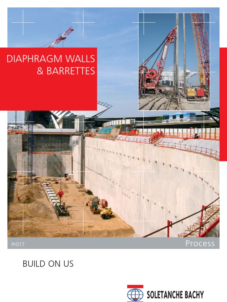Diaphragm Walls and Barrettes Overview | PDF | Civil Engineering ...