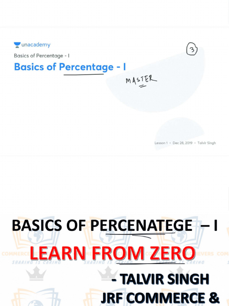 Ugc Net Basics of Percentage - I | PDF