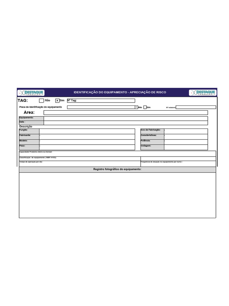 Modelo Destaque Check-List NR12-12100 | PDF | Avaliação de risco ...