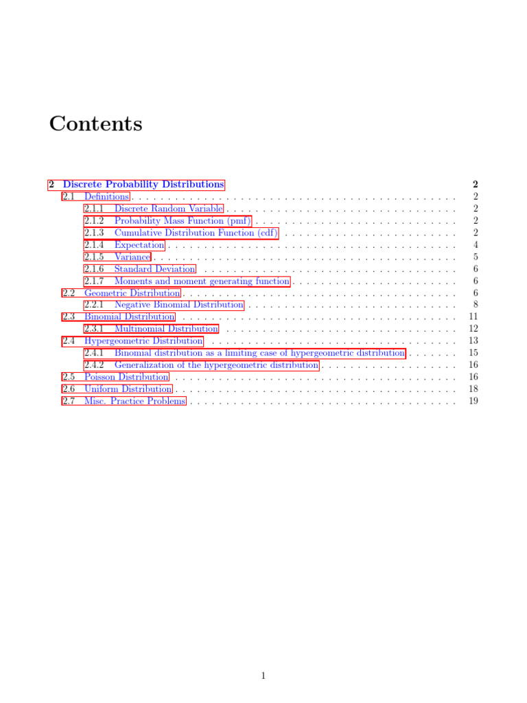 Chap2 Discrete Distributions | PDF | Probability Distribution | Random Variable