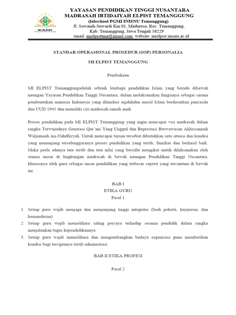 A. Sop Personalia | PDF | Karier & Perkembangan