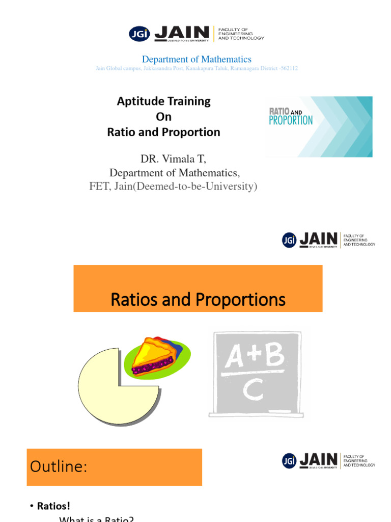 Aptitude-Ratio and Proportion | PDF | Ratio | Mathematics