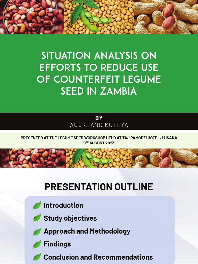 Counterfeit Legume Seed Presentation | PDF | Counterfeit | Legume