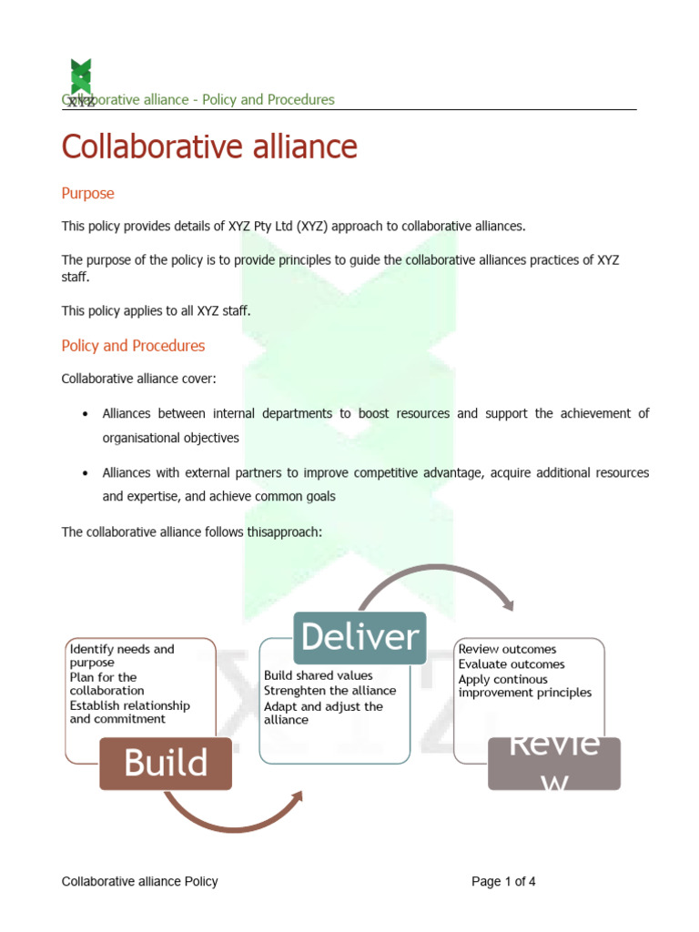 Collaborative Alliance Policy | PDF | Policy | Collaboration