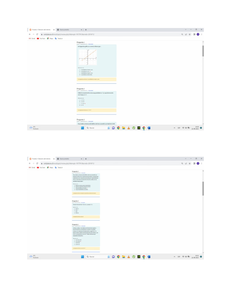 Algebra 1 Prueba Hoy | PDF
