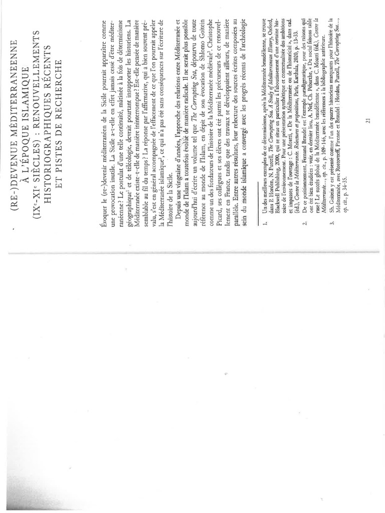 NEF-Comment La Sicile Est (Re-) Devenue Méditerranéenne À L'époque Islamique (IXé-XIé S) | PDF