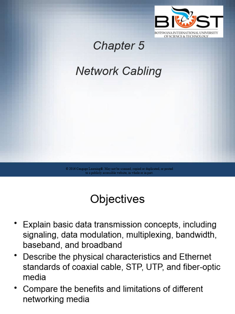 5 - Network Cabling | PDF | Modulation | Optical Fiber