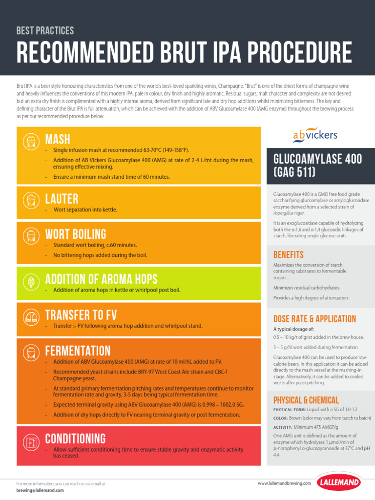 LAL Bestpractices Brut IPA Proc Digital | PDF | Brewing | Beer