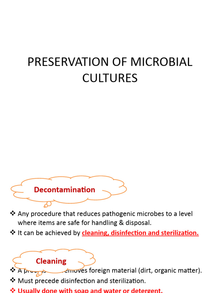 Preservation Of Microorganisms 8 Pdf Sterilization Microbiology